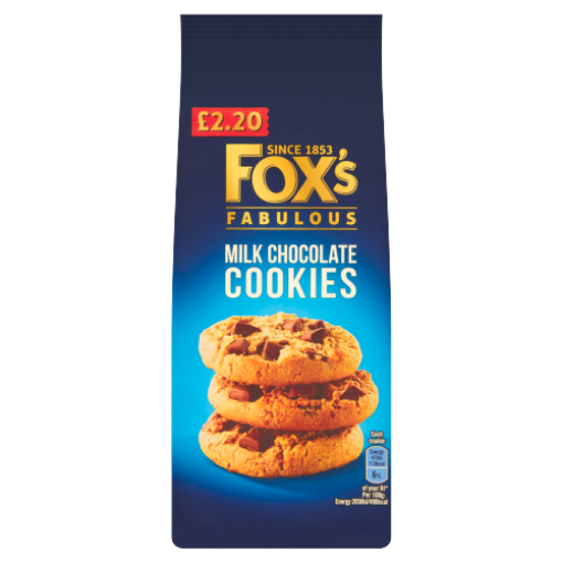 Millennium. Foxs Fab Milk Choc Cookies £2.20