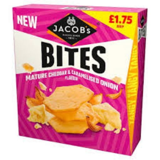 Millennium. Jacobs Bites Mature Cheddar & Onion Crackers £1.75